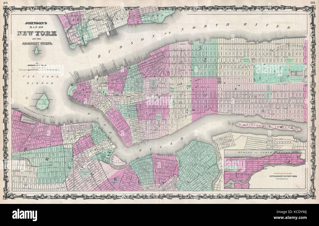 Old map of brooklyn hi-res stock photography and images - Alamy