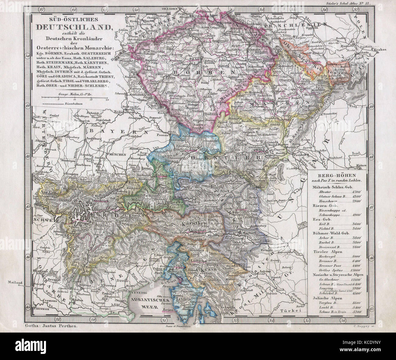 Map of bohemia hi-res stock photography and images - Alamy