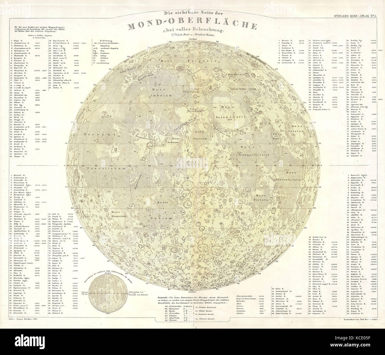 Map of the moon hi-res stock photography and images - Alamy