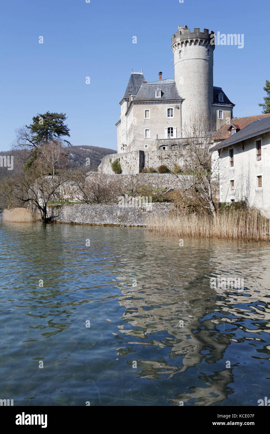 Castle of Duingt, and Annecy Lake Stock Photo - Alamy