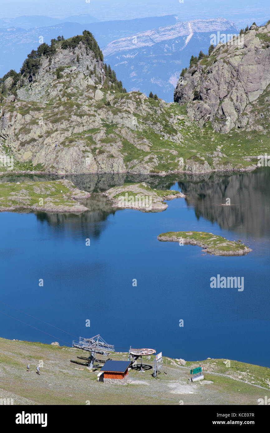 Lac Robert near Chamrousse ski resort during summer Stock Photo - Alamy