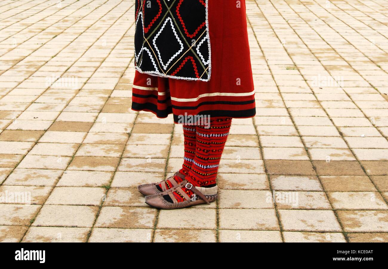 Traditional macedonian costume, details of a Stock Photo - Alamy