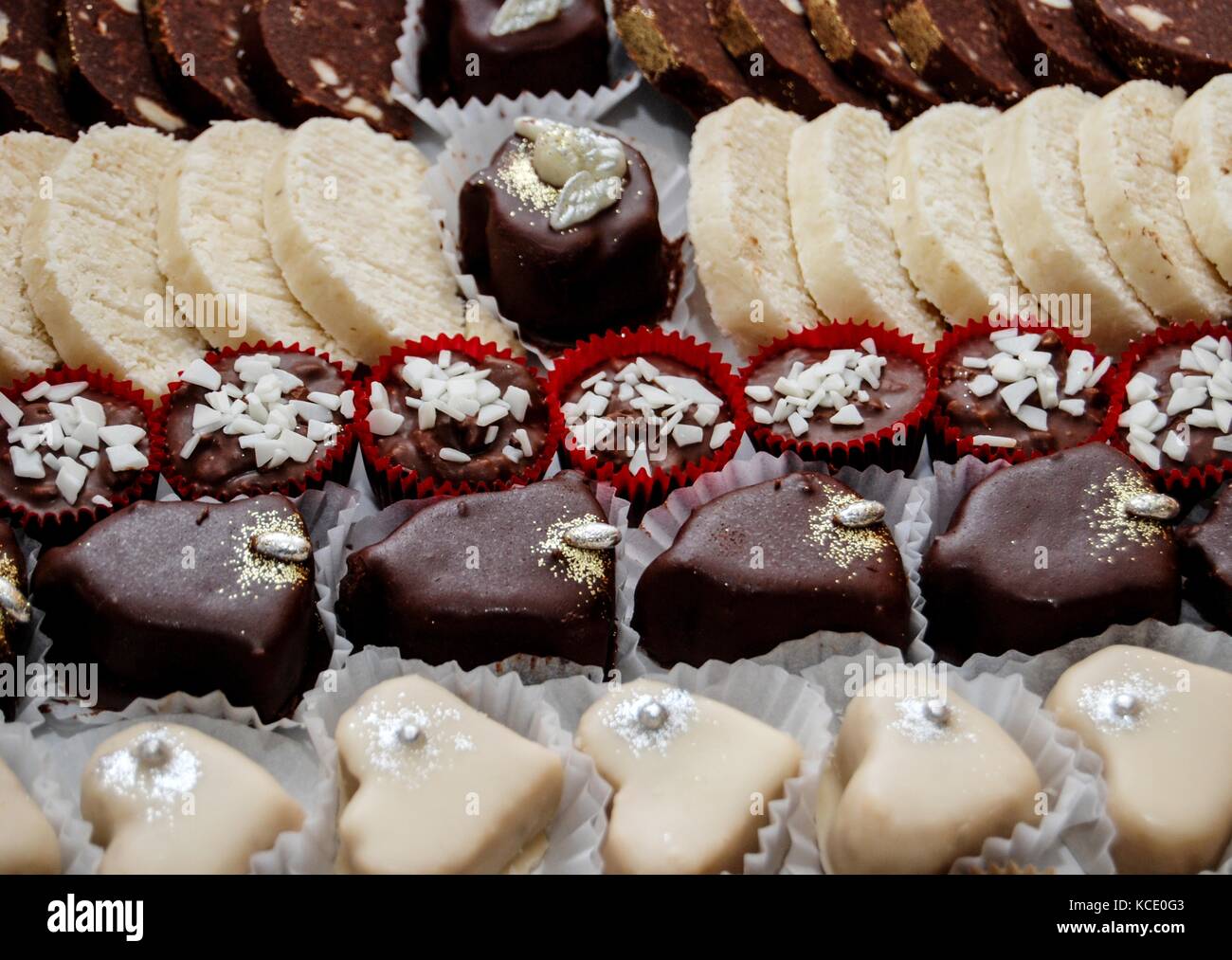 Picture of Assortment chocolate praline sweets Stock Photo - Alamy