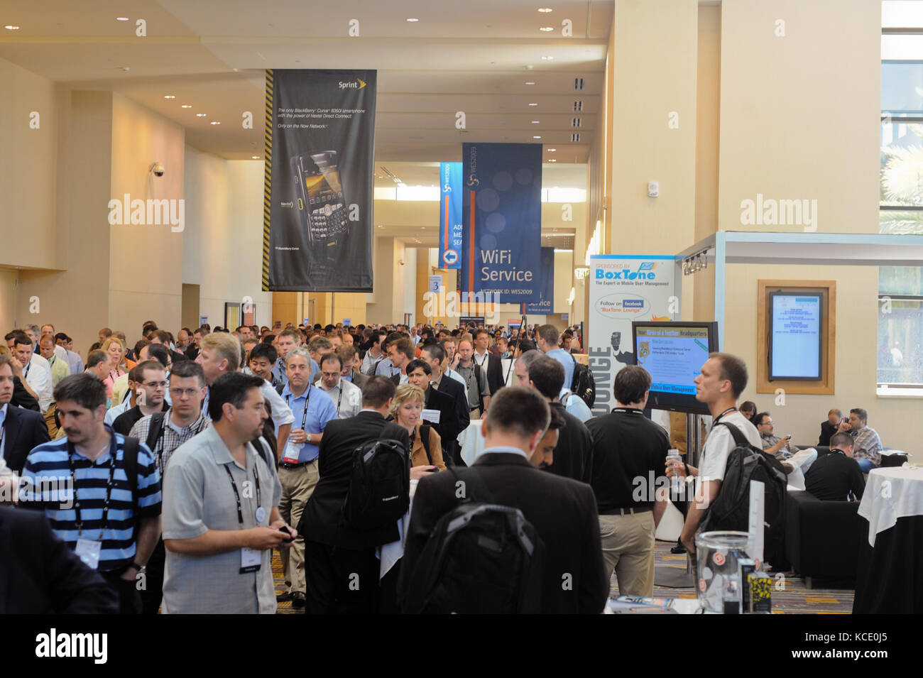 People attending WES 2009, BlackBerry RIM Research in Motion Conference ...