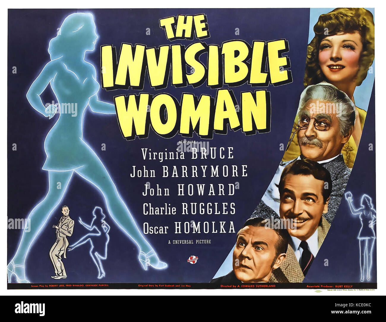 THE INVISIBLE WOMAN 1940 Universal Pictures sci-fi film based on the ...
