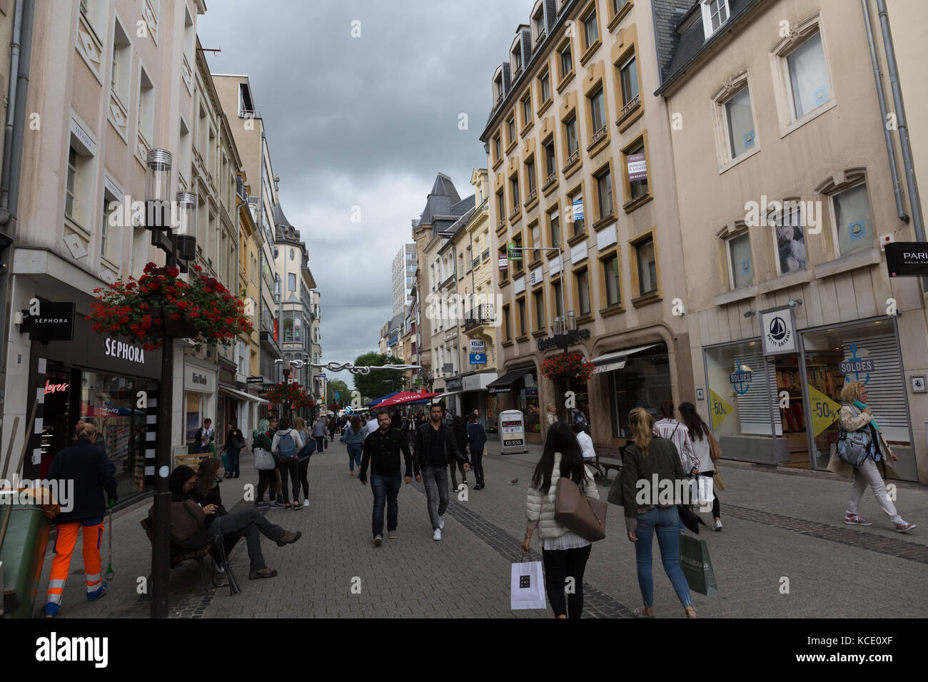Luxembourg town centre Stock Photo - Alamy