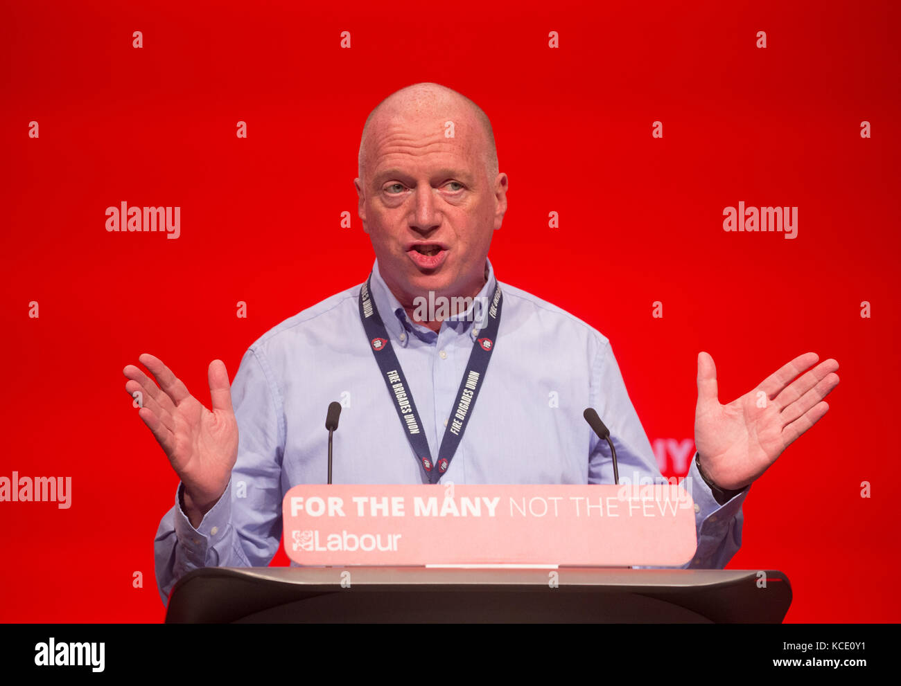Matt Wrack, General secretary of The Fire Brigades Union, gives his ...