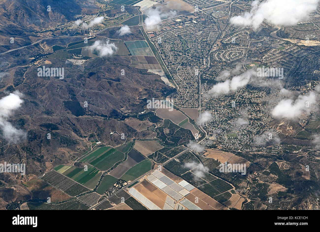 California landscape from the air Stock Photo - Alamy