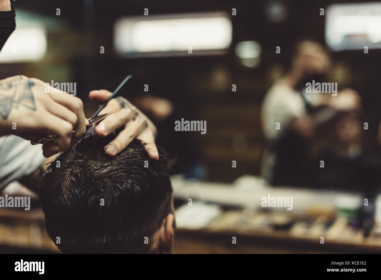 Barber doing hi-res stock photography and images - Alamy