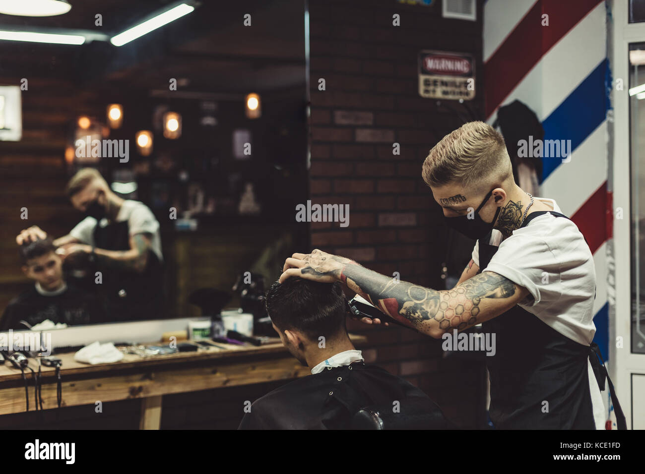 Man haircut chair hi-res stock photography and images - Alamy