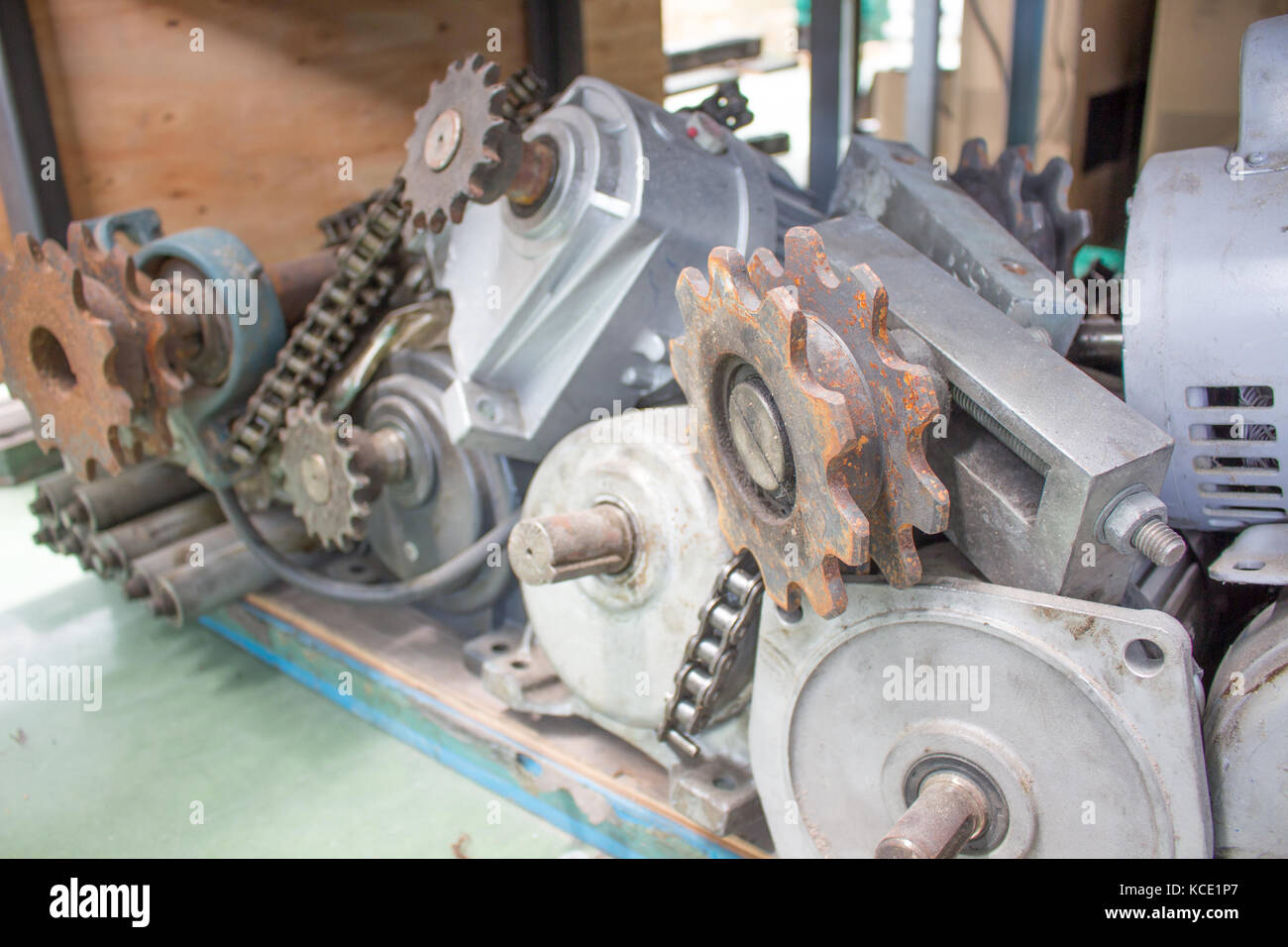 Keeping equipment industry Motor, Gear, Shaft, Chain Stock Photo - Alamy