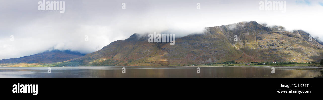 Panoramic view of Loch Torridon in the western highlands of Scotland ...