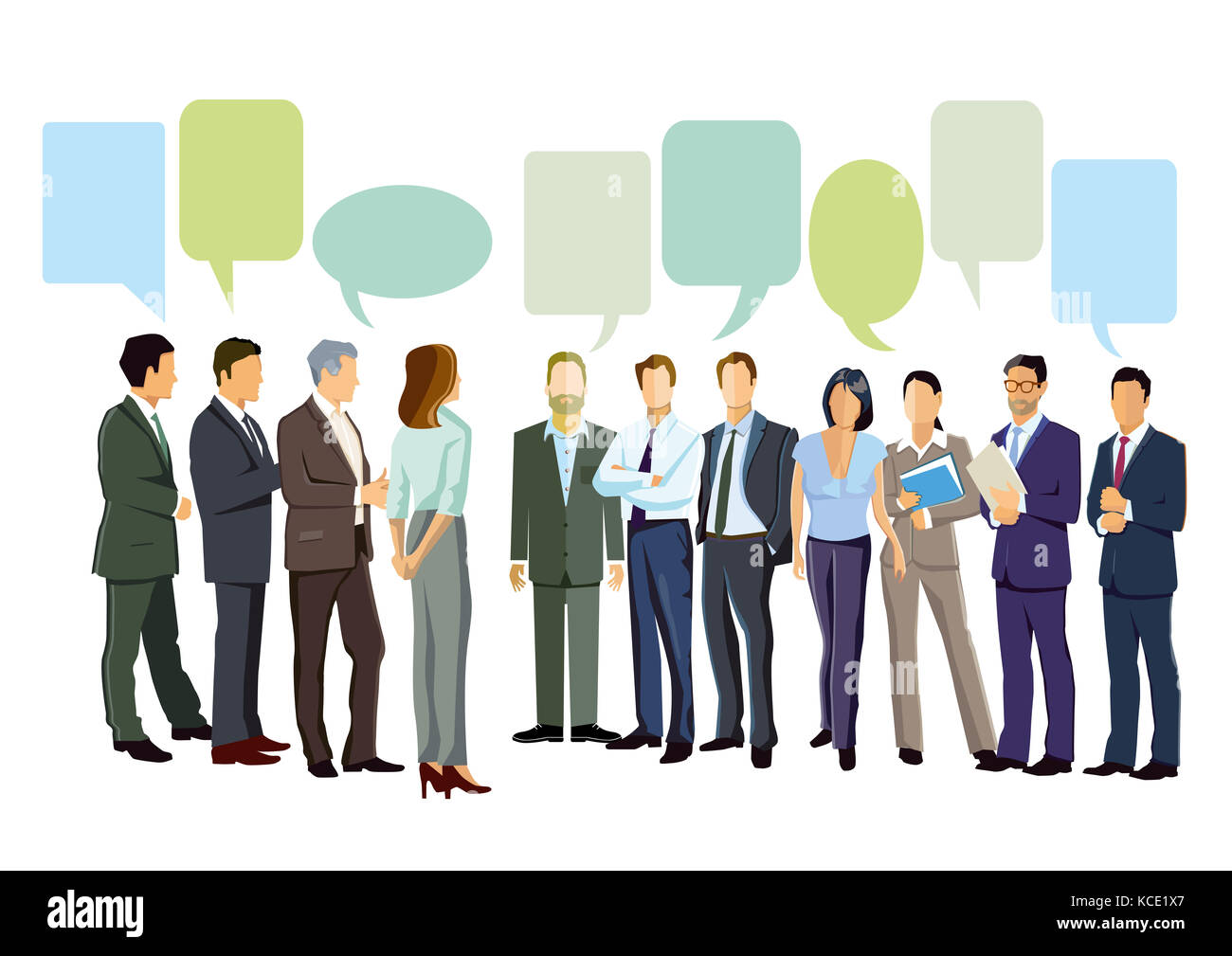 People Discussion with speech bubbles Stock Photo - Alamy