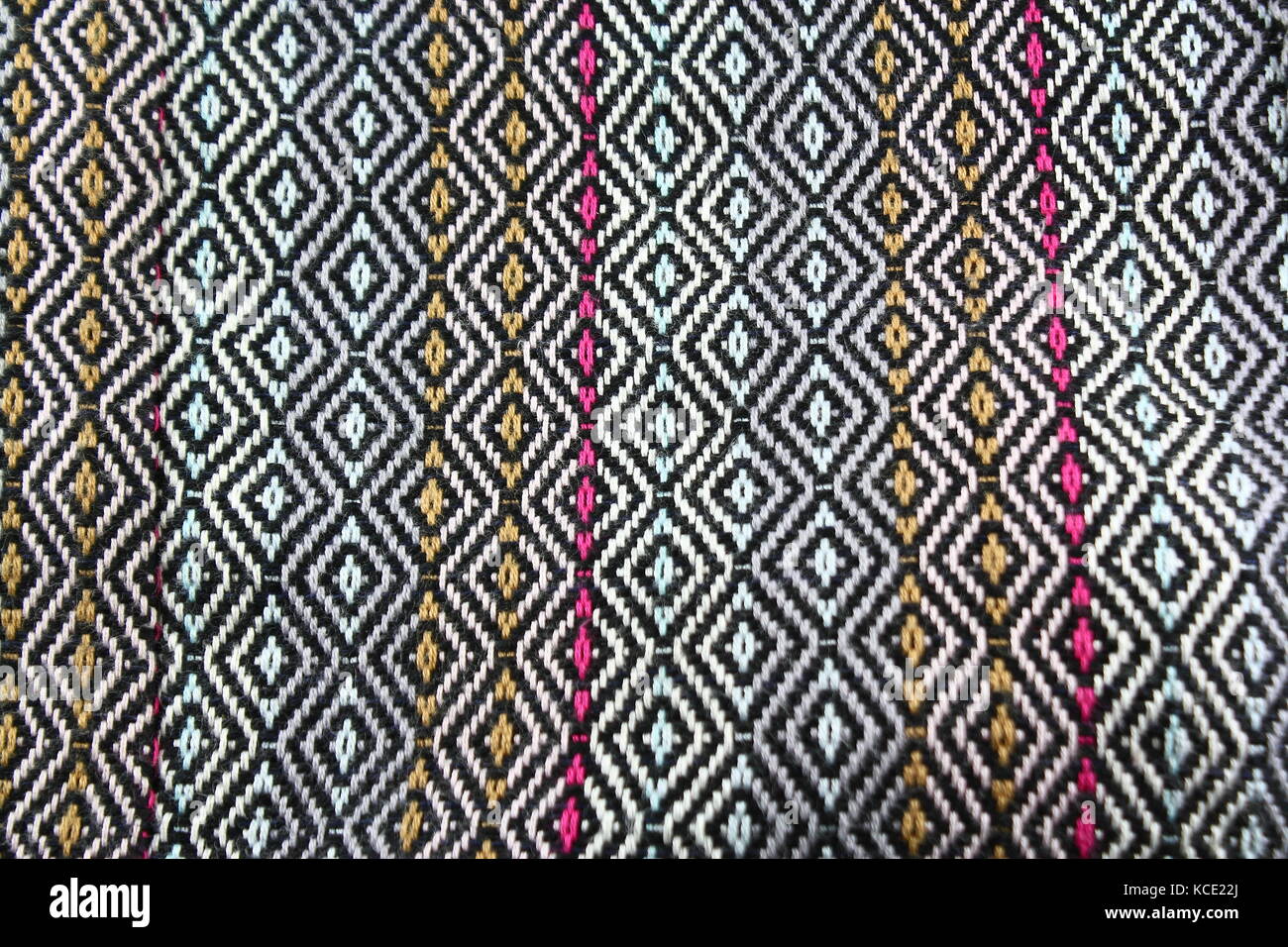 Background of fabric cotton with a traditional Thai pattern Stock Photo ...