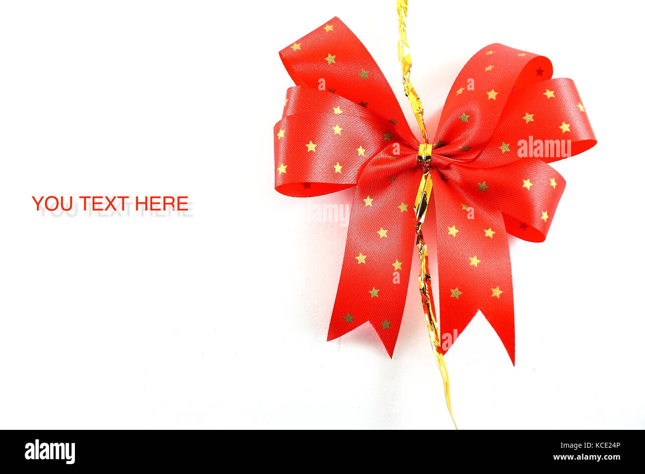 red ribbon with golden star texture on isolate Stock Photo - Alamy