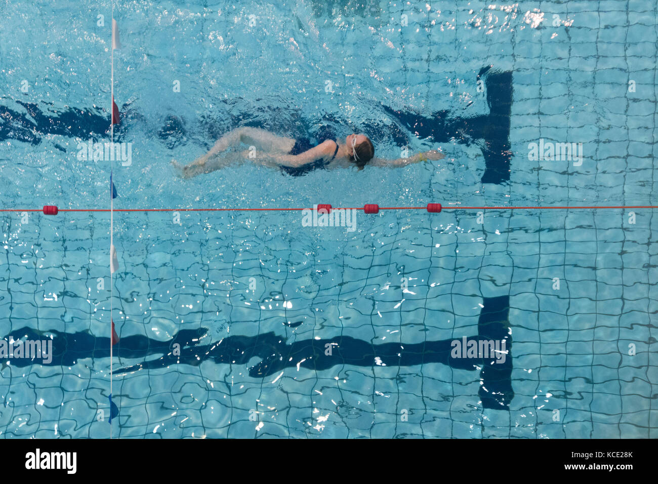 Swimming pool splash overhead hi-res stock photography and images - Alamy