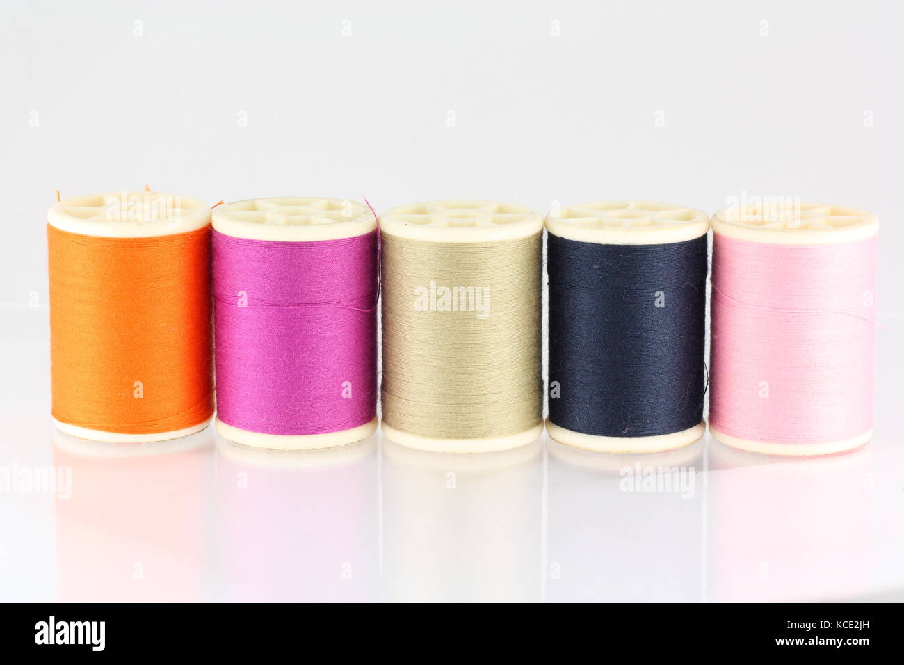 Colorful Sewing Cotton Spools Stock Photo - Alamy