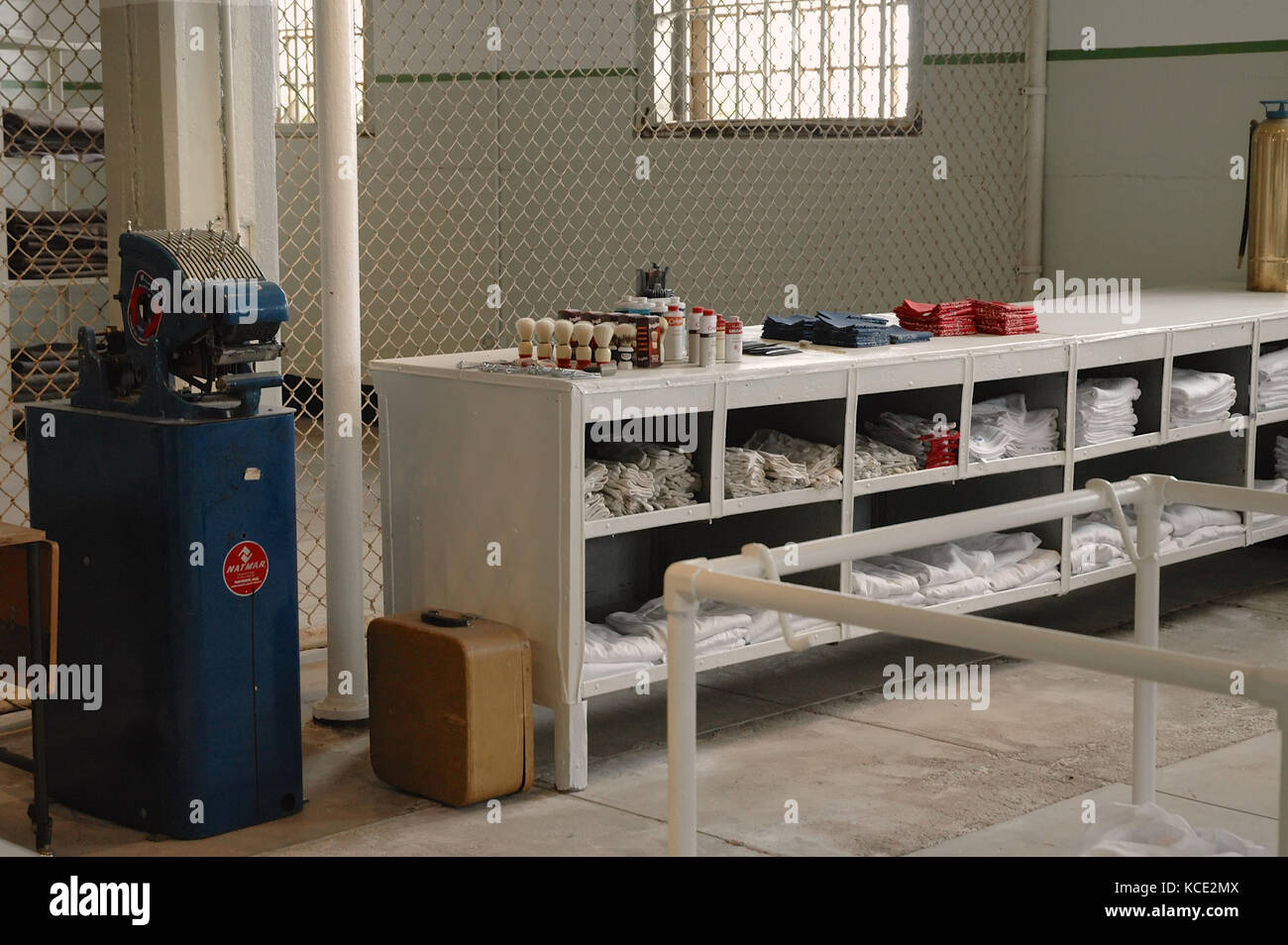 Detail of interior at Alcatraz Federal Penitentiary, San Francisco, USA ...