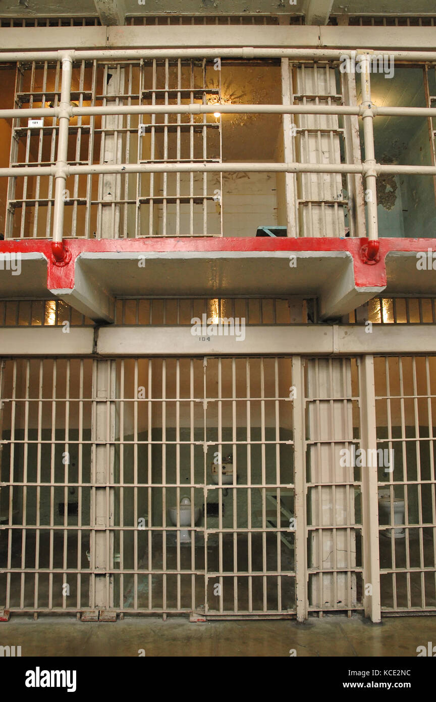 The interior of Alcatraz Federal Penitentiary, San Francisco, USA Stock ...