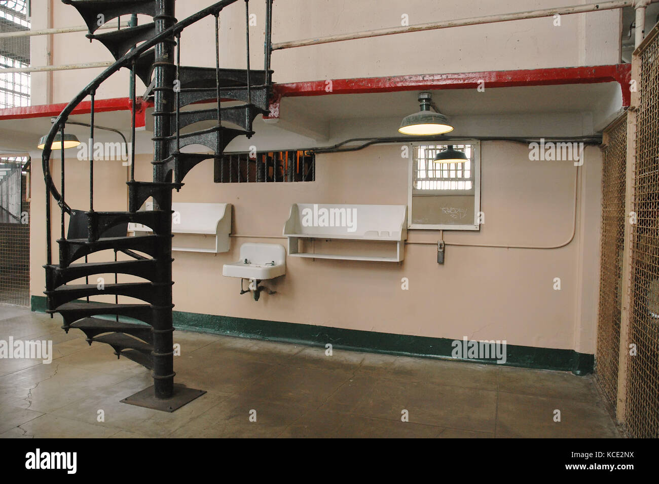 The interior of Alcatraz Federal Penitentiary, San Francisco, USA Stock ...