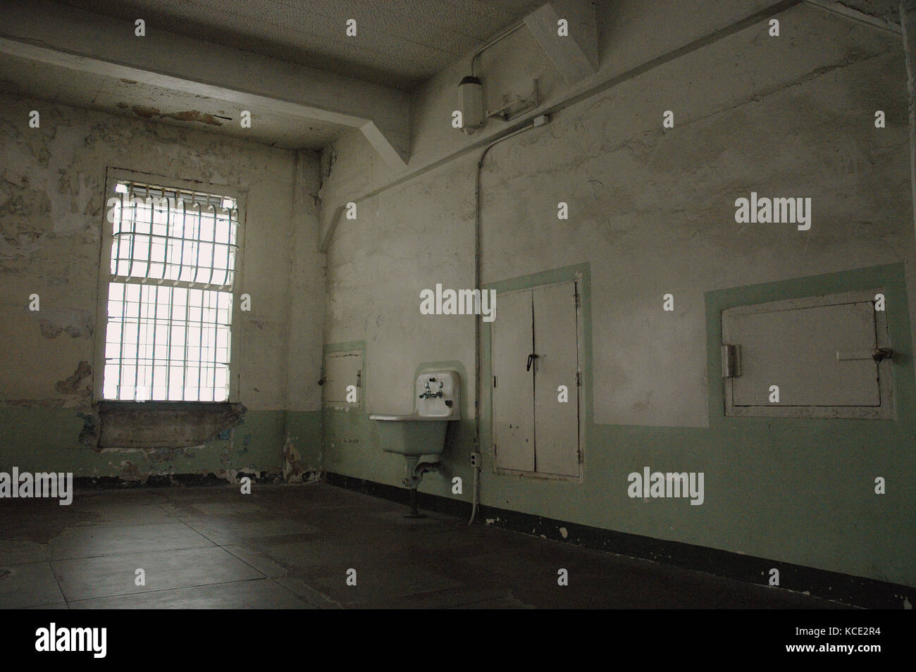 The interior of Alcatraz Federal Penitentiary, San Francisco, USA Stock ...