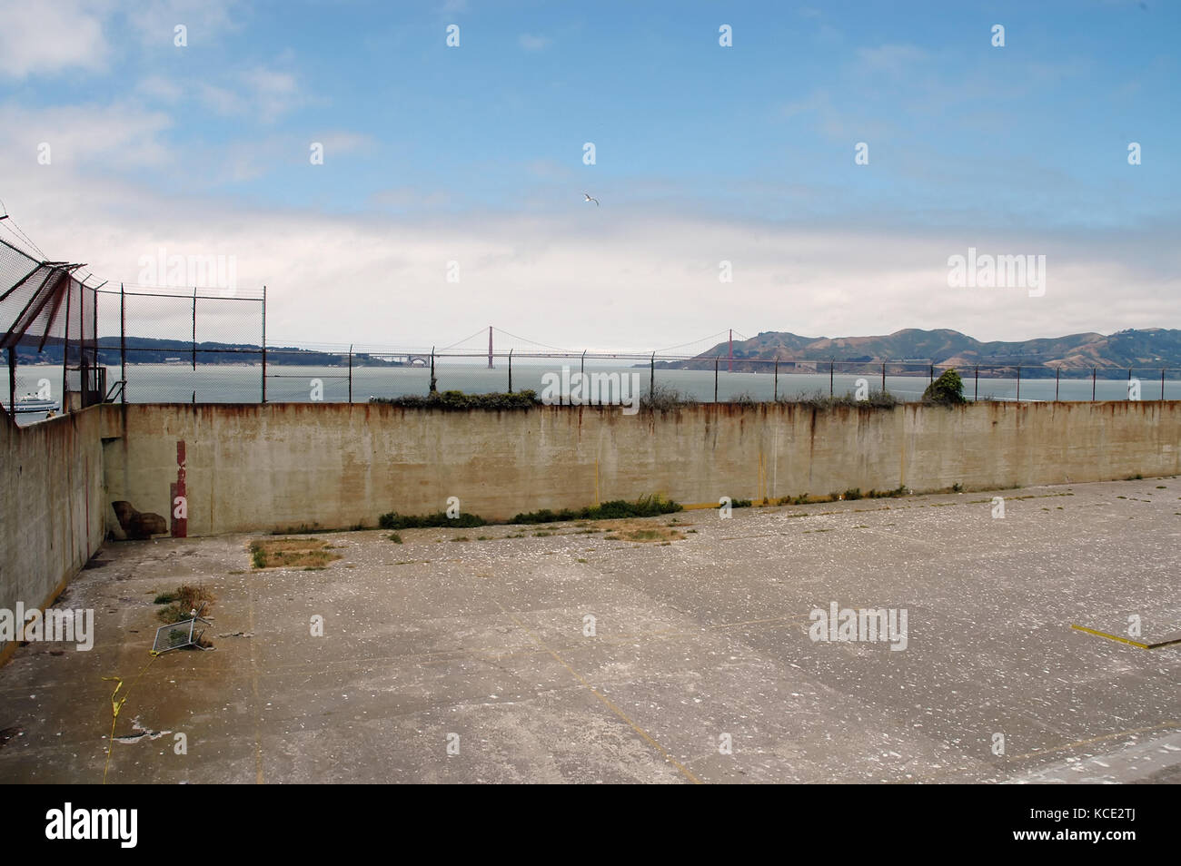The Recreation Yard at Alcatraz Federal Penitentiary, San Francisco ...