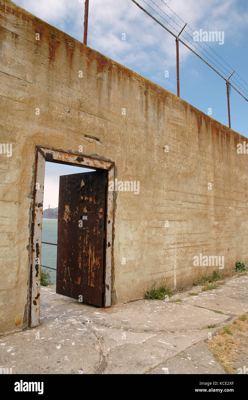 The Recreation Yard with door open at Alcatraz Federal Penitentiary ...
