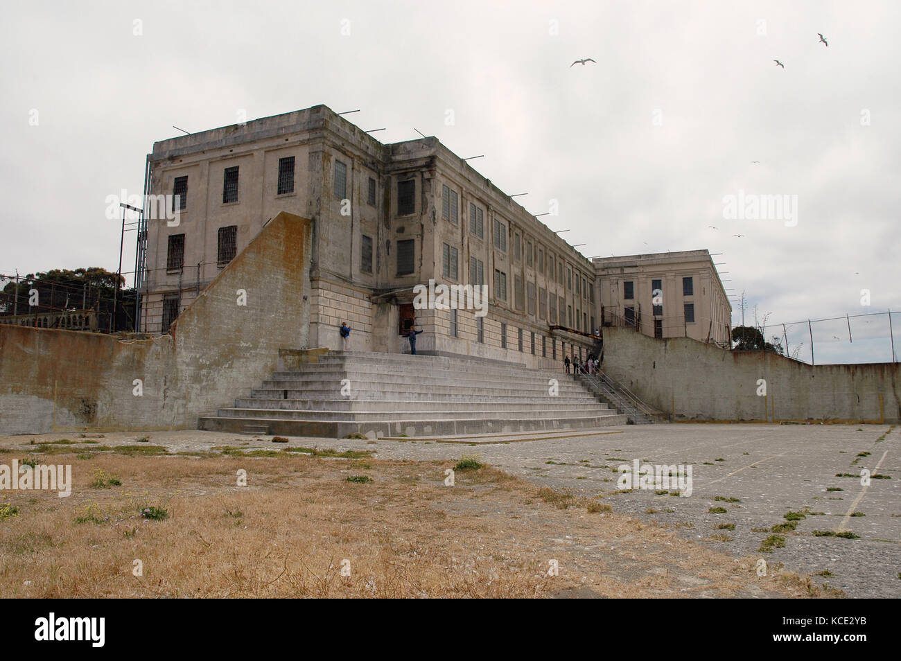 The Recreation Yard at Alcatraz Federal Penitentiary, San Francisco ...