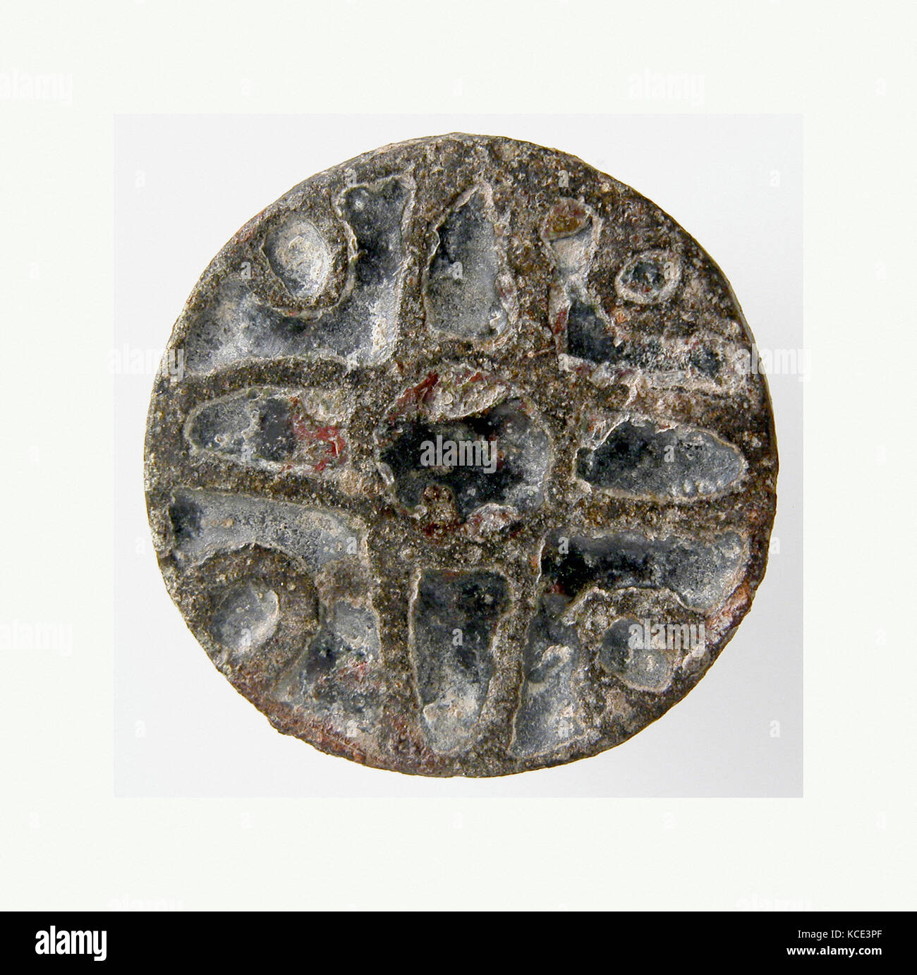 Disk Brooch, 8th–9th century, Merovingian, Copper alloy, champlevé ...