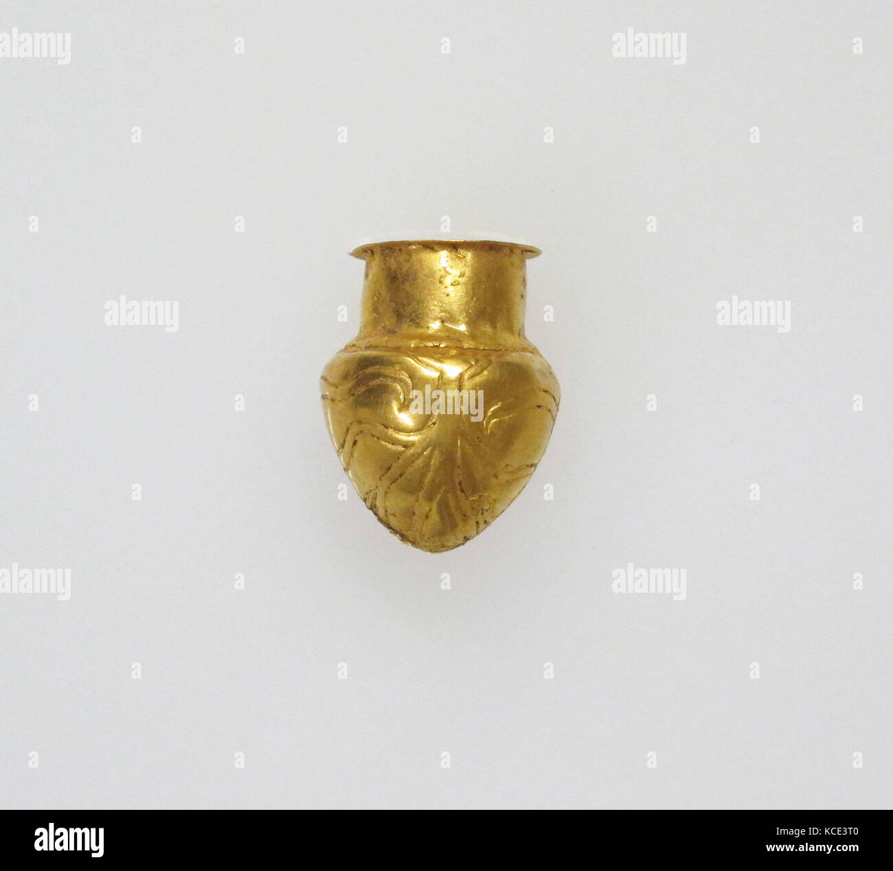 Rattle in the form of a vessel, Archaic, 6th century B.C., Greek, Gold ...