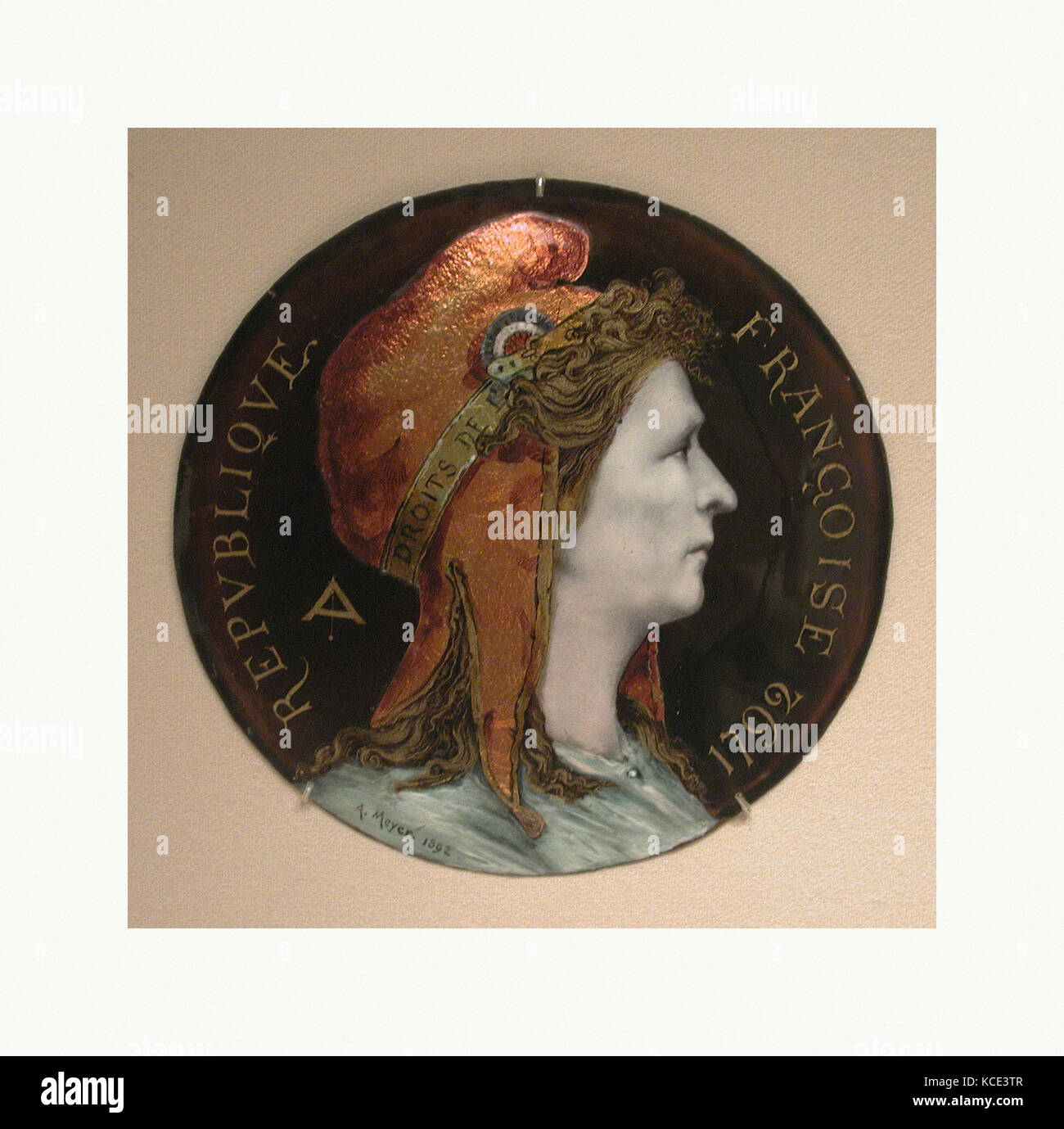 Allegory of the French Republic, 1892, French, Paris, Painted enamel on ...