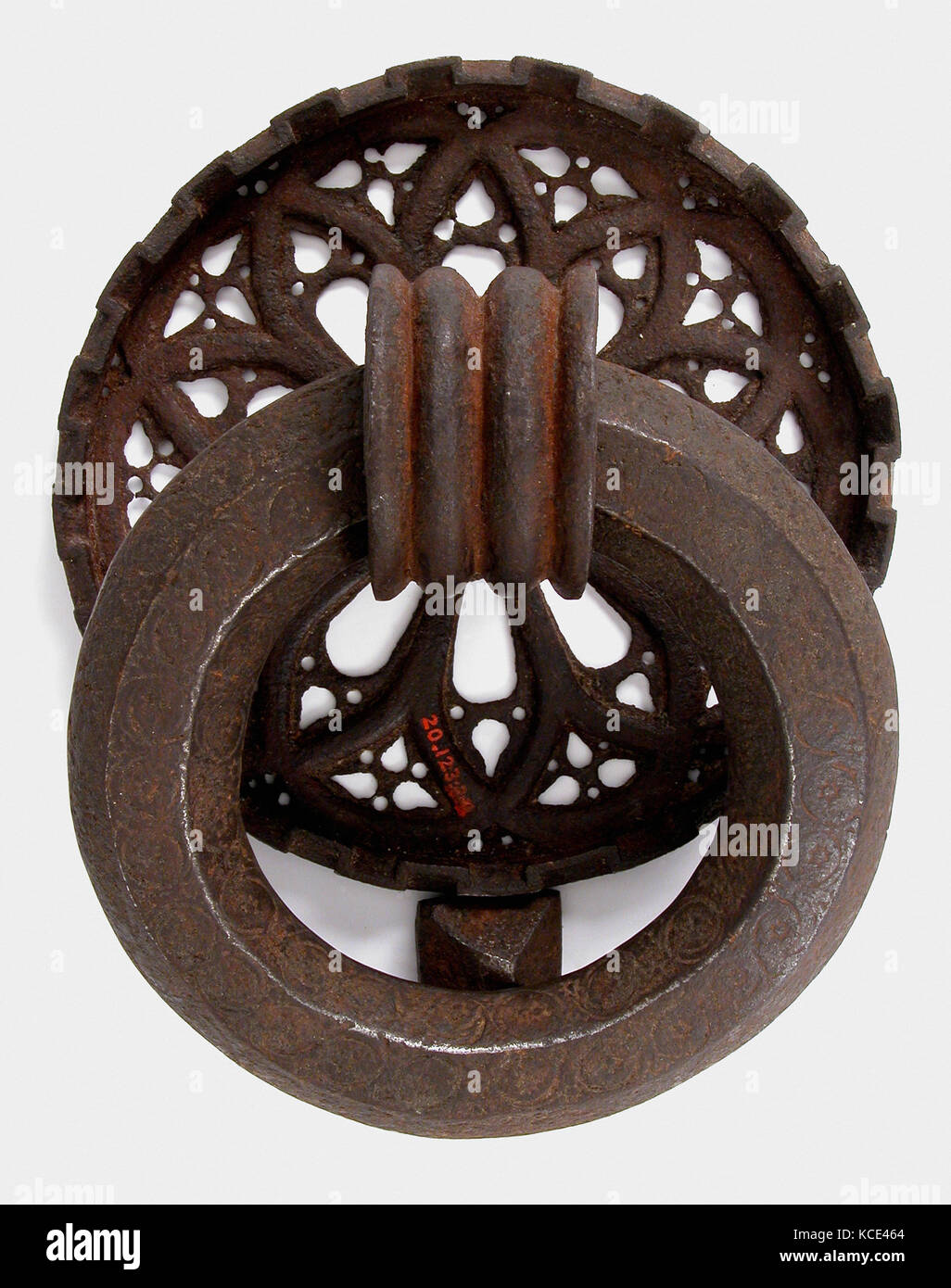 Ring, Post, 16th century, Spanish, Iron, Overall (as if installed a-c ...