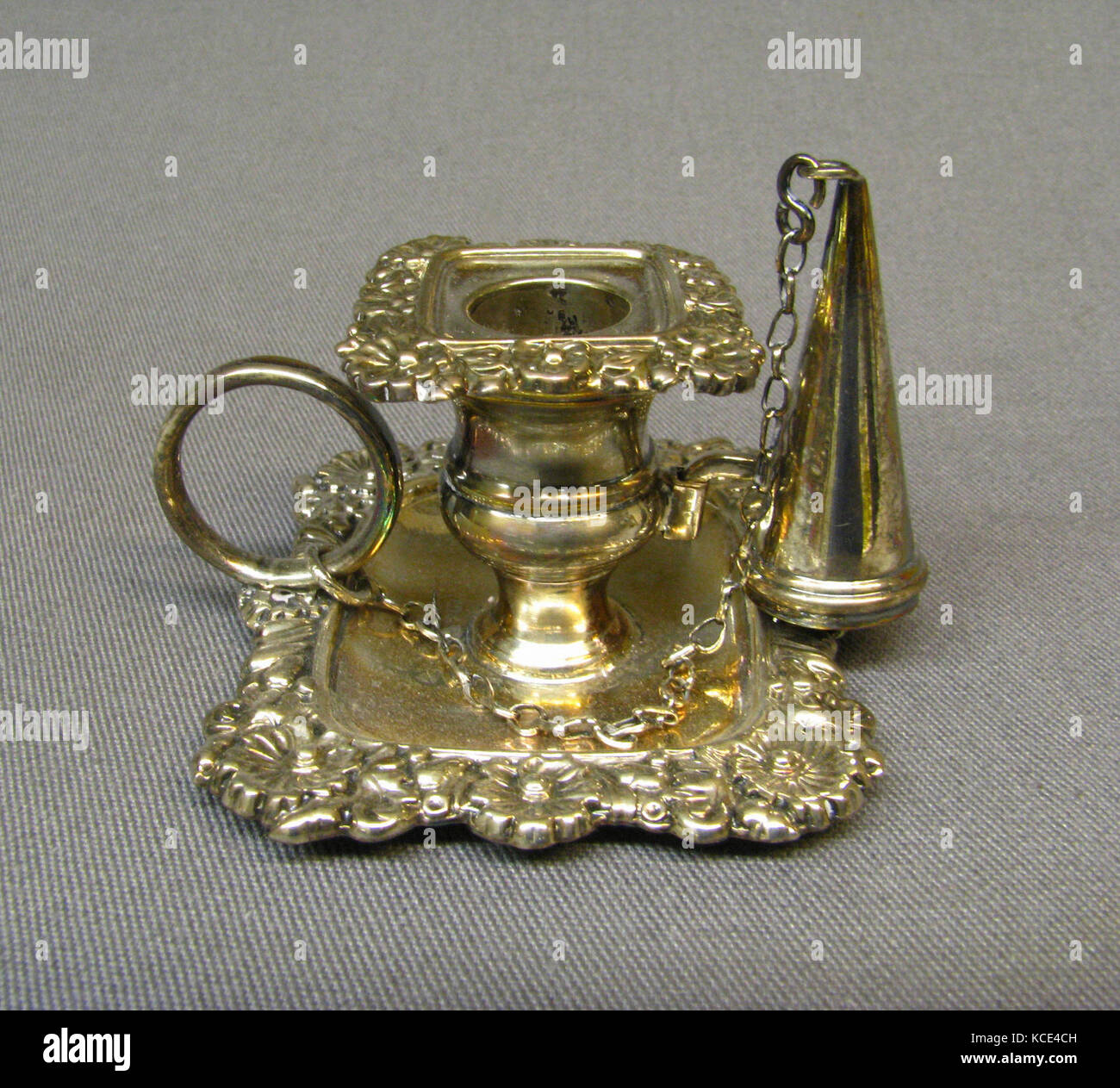 Chamber candlestick or taperstick, 1822–23, British, Sheffield, Silver ...