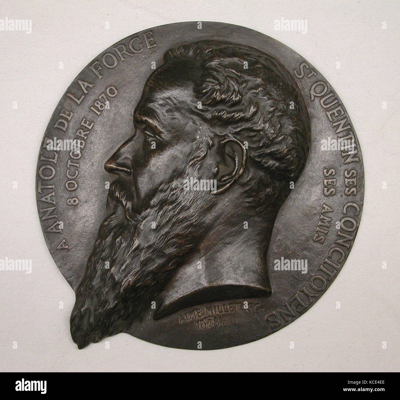 Anatole de la Forge, 1878, French, Bronze, Diameter: 8 1/4 in. (21 cm ...