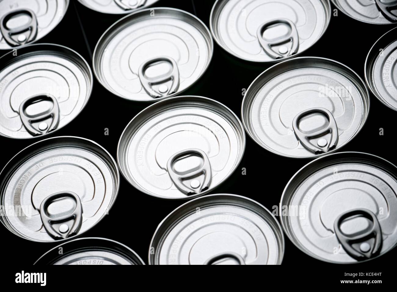 Closeup of a group of aluminium cans Stock Photo - Alamy