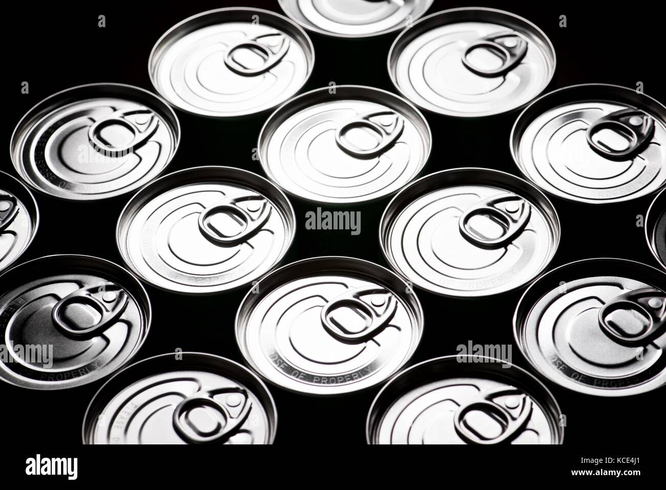Closeup of a group of aluminium cans Stock Photo - Alamy
