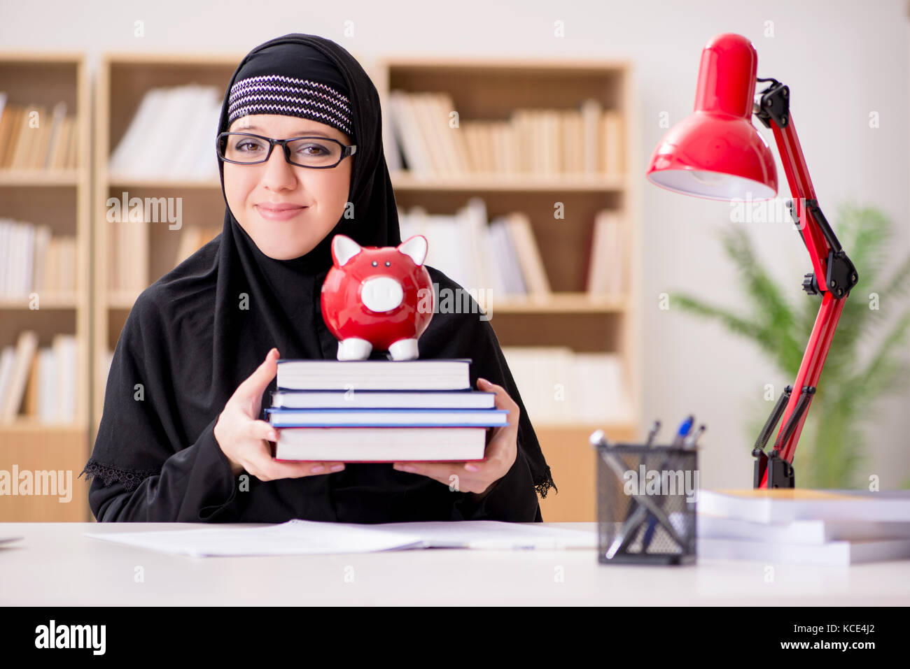 Muslim girl in hijab studying preparing for exams Stock Photo - Alamy