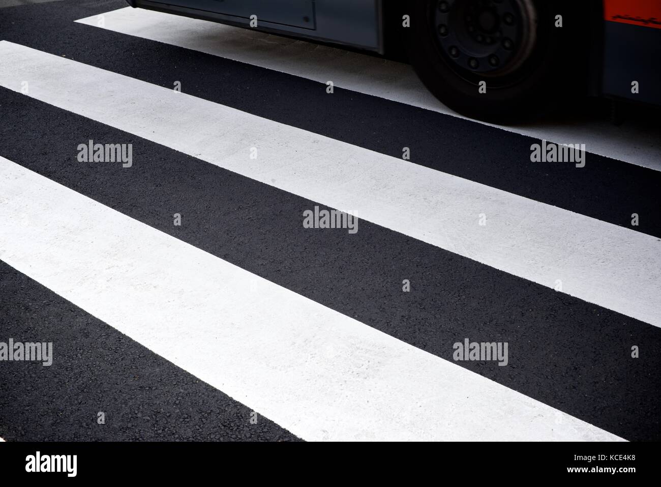 Zebra crossing without anyone crossing it Stock Photo - Alamy