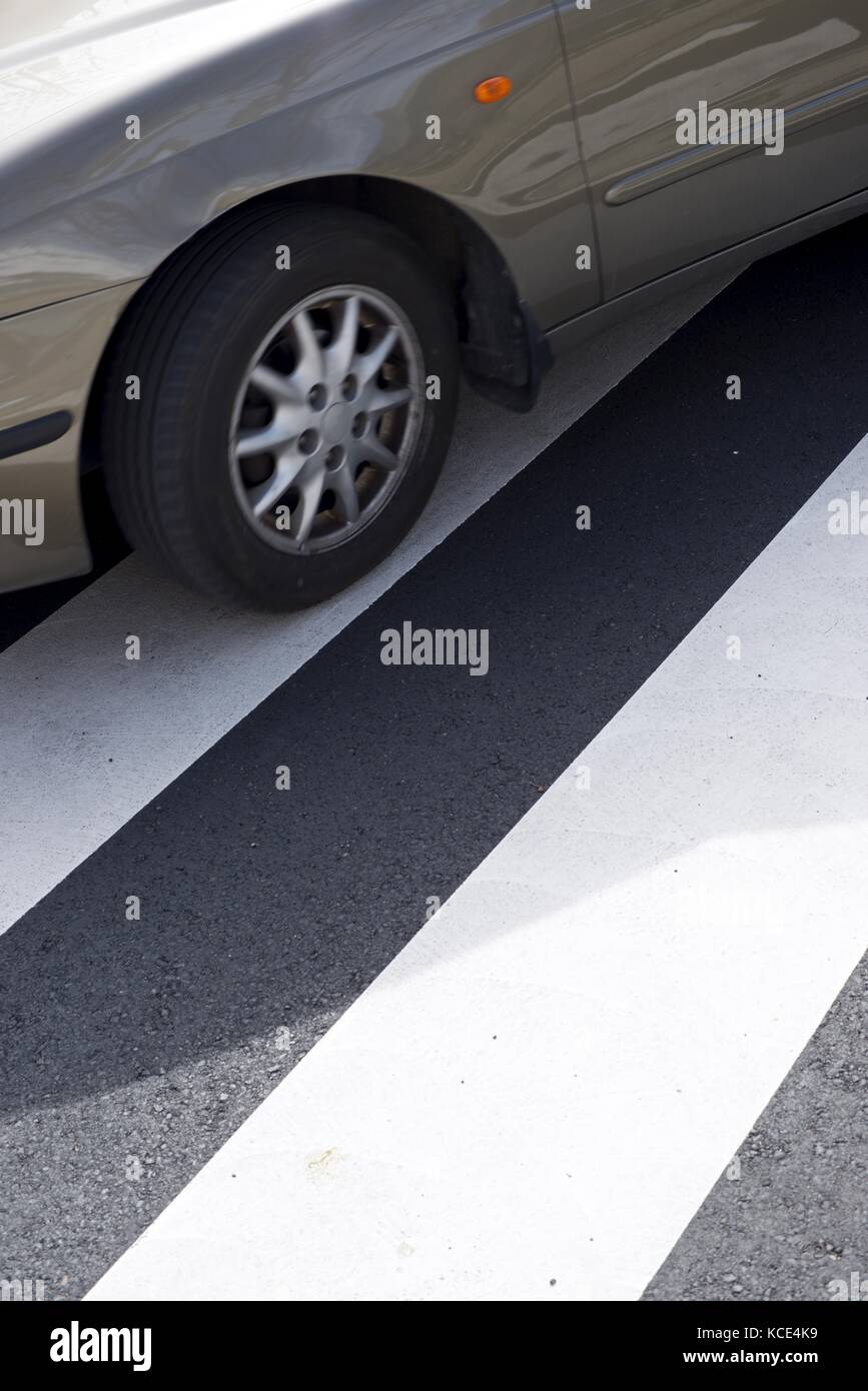 Zebra crossing without anyone crossing it Stock Photo - Alamy