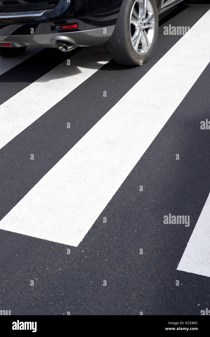Zebra crossing without anyone crossing it Stock Photo - Alamy