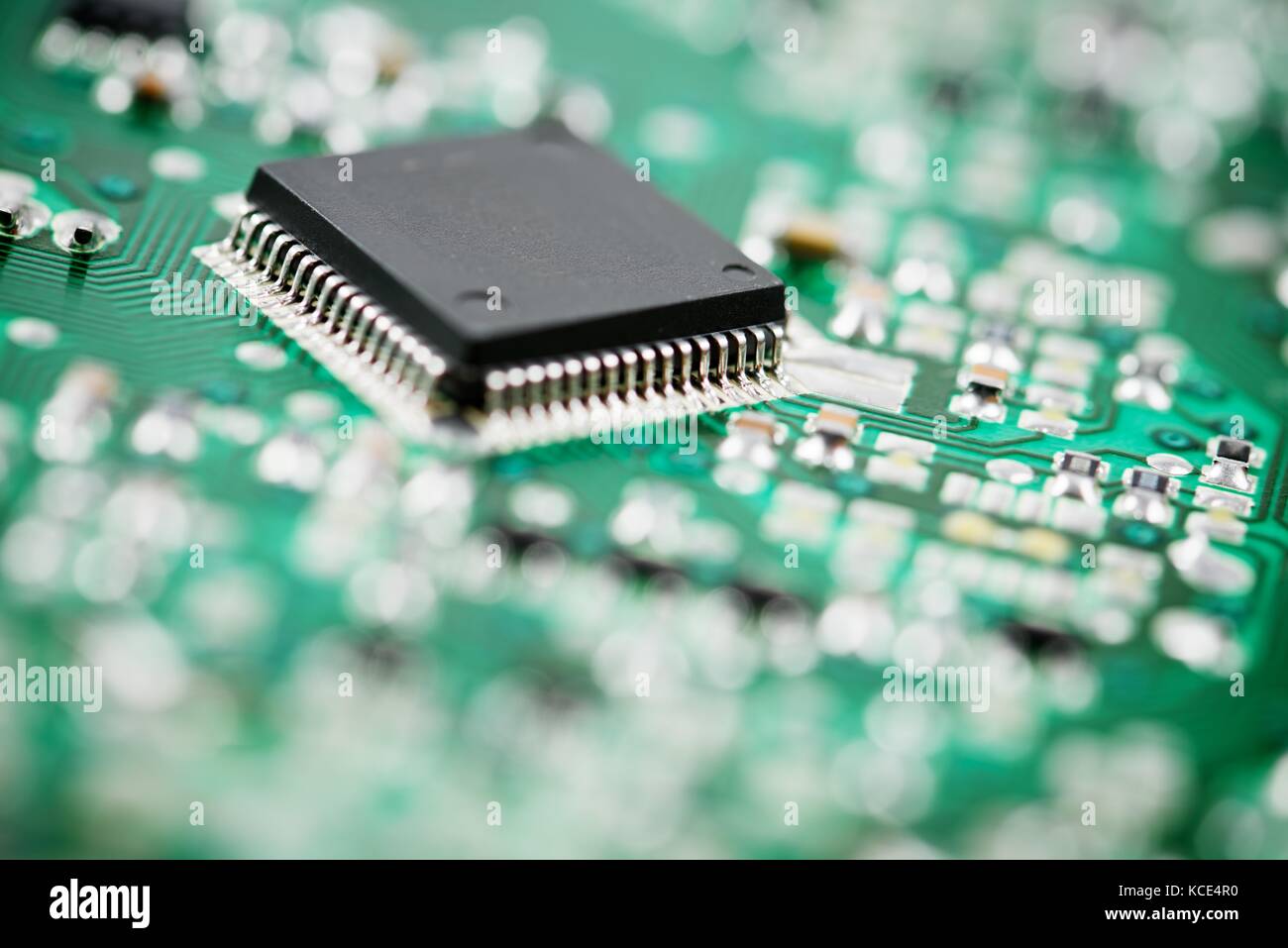 Chip close up on a integrated circuit Stock Photo - Alamy