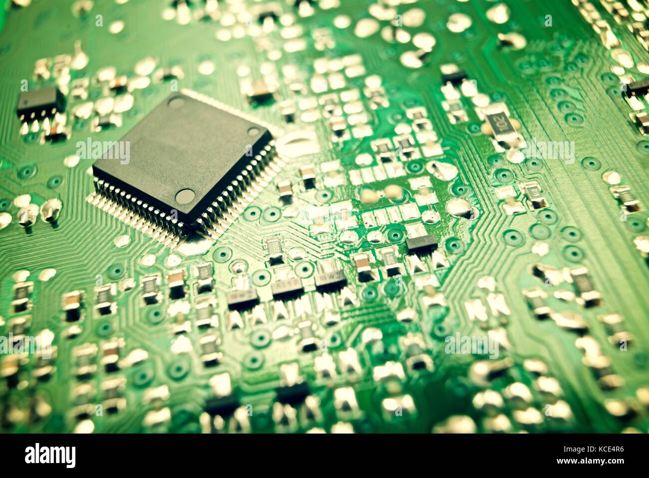 Chip close up on a integrated circuit Stock Photo - Alamy