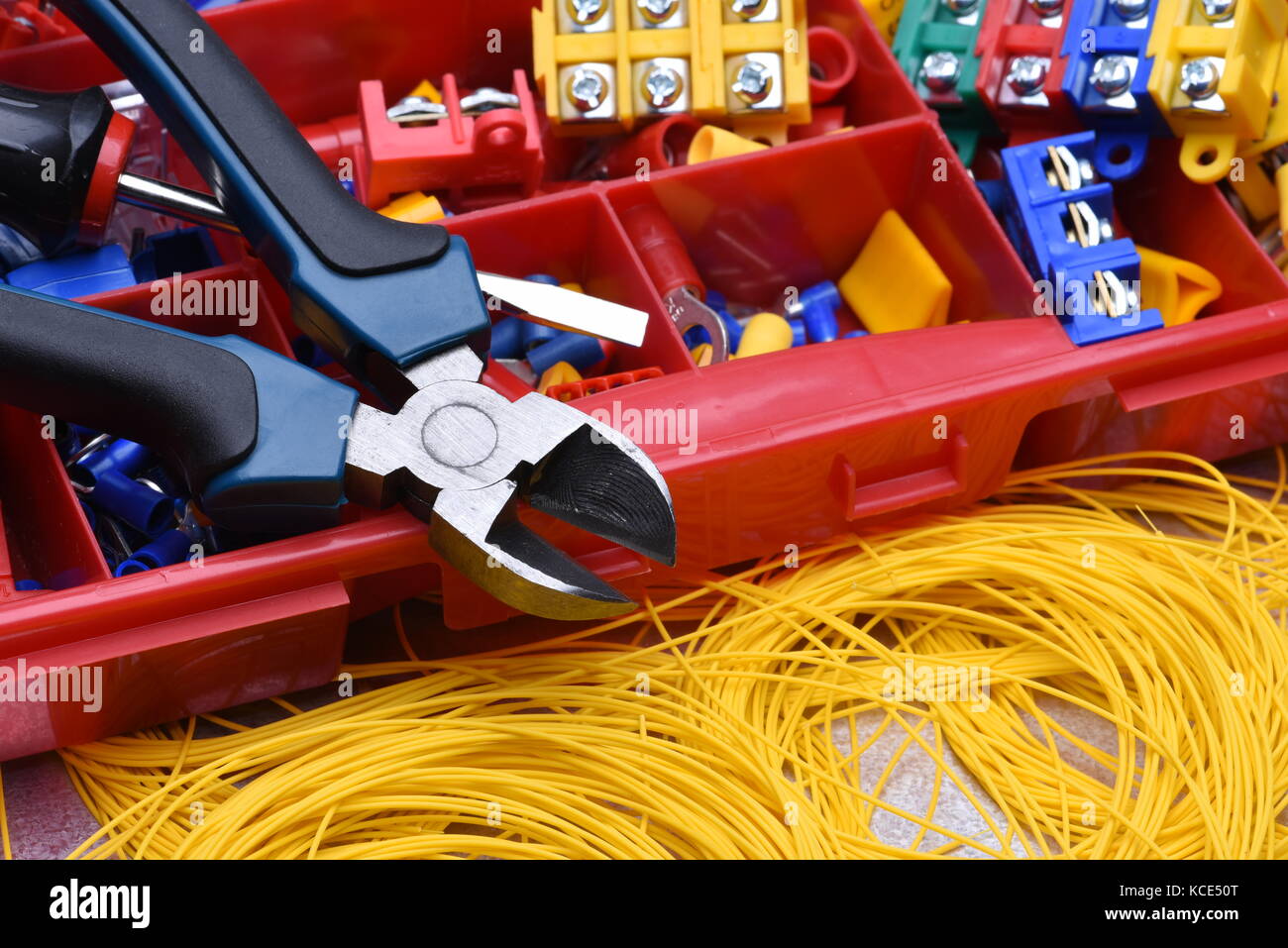 Bundle of color cable isolated on white background Stock Photo - Alamy