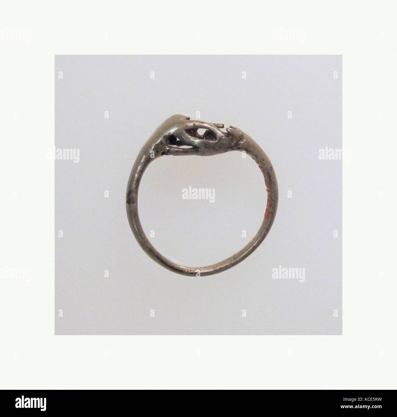 Ring, Silver, electrum, Diameter: 13/16 × 1/4 in. (2.1 × 0.6 cm), Gold ...