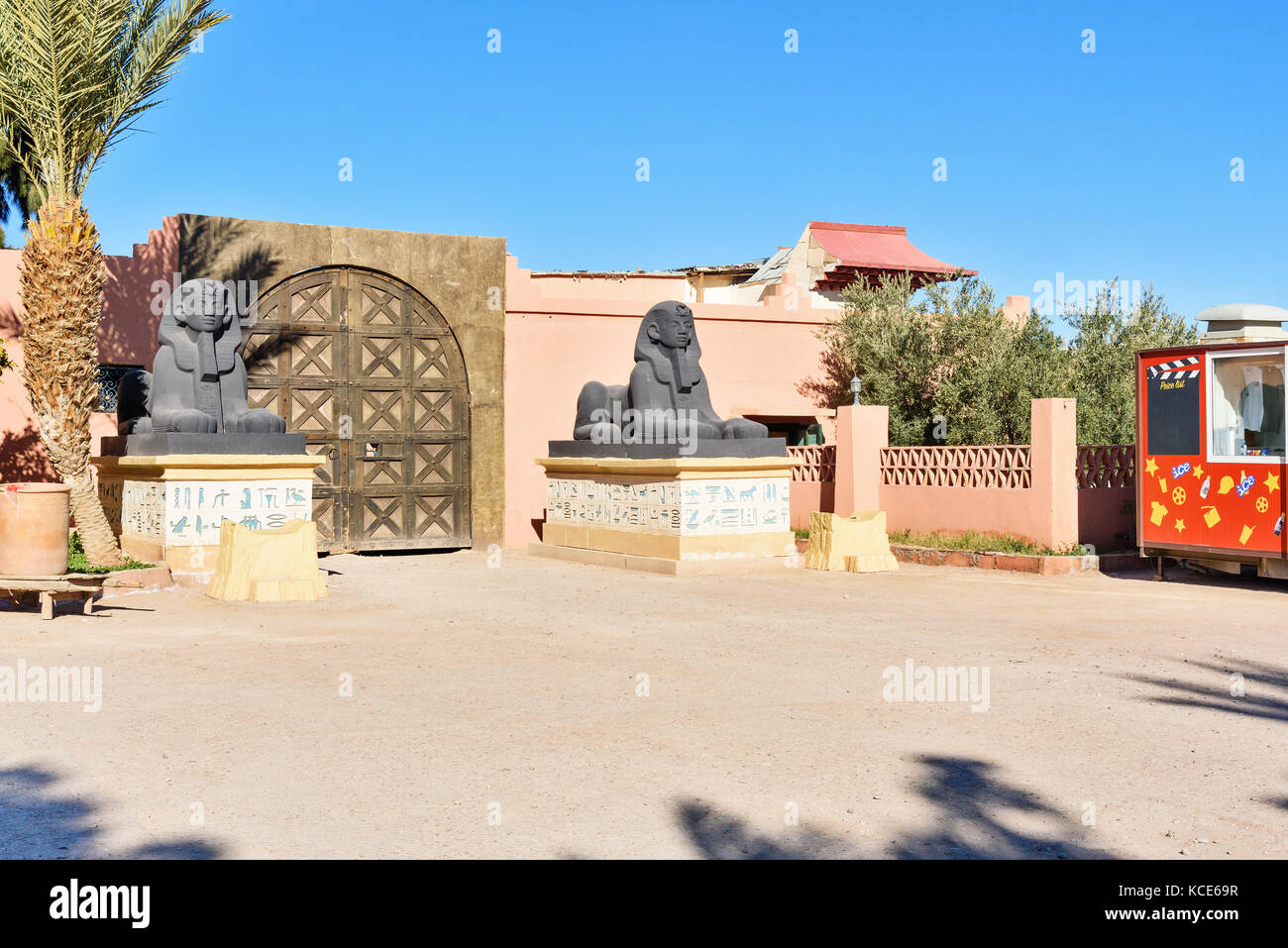 Ouarzazate, Morocco - Jan 4, 2017: Entrance to Atlas Corporation ...