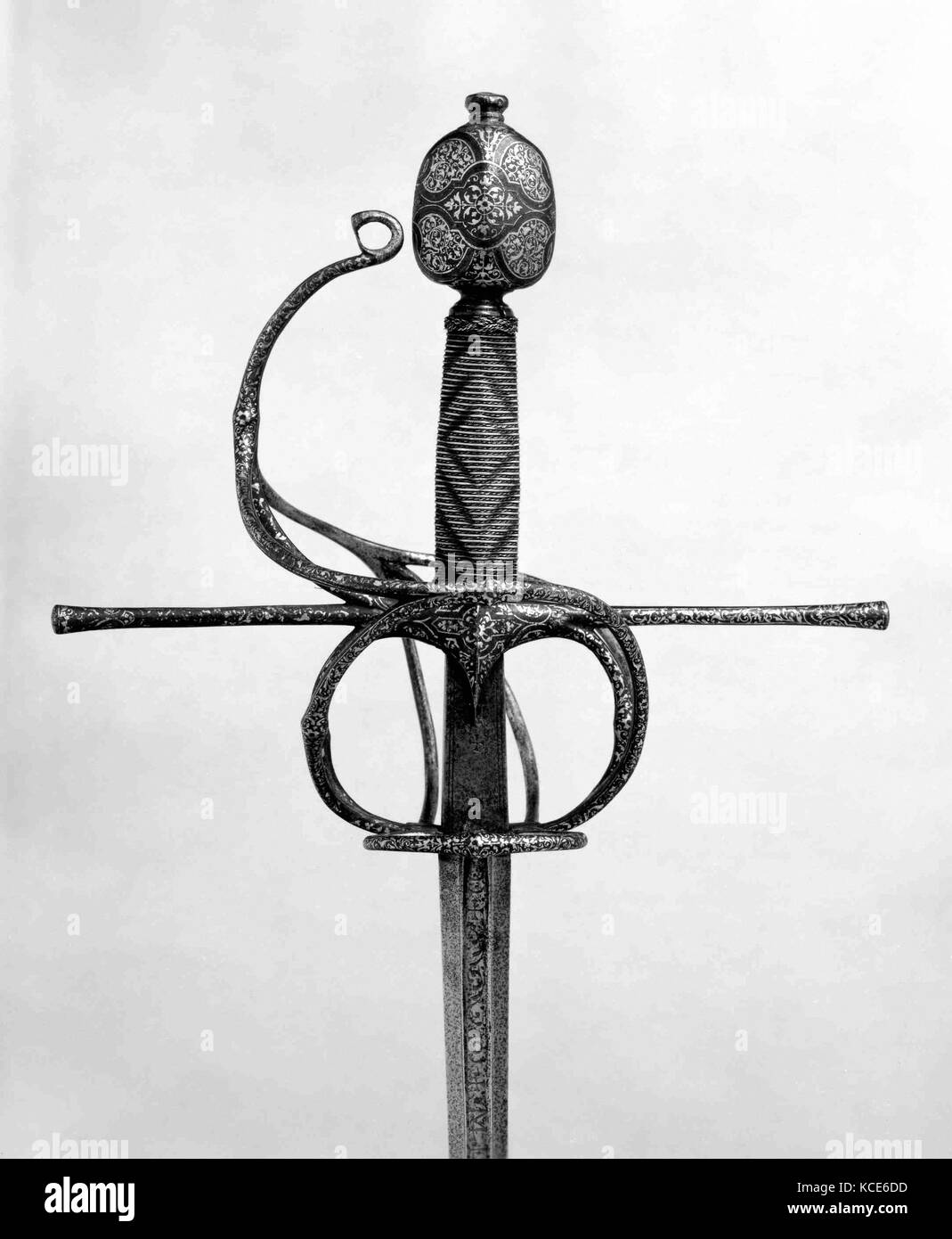 Rapier, early 17th century, probably Italian, Steel, gold, silver ...