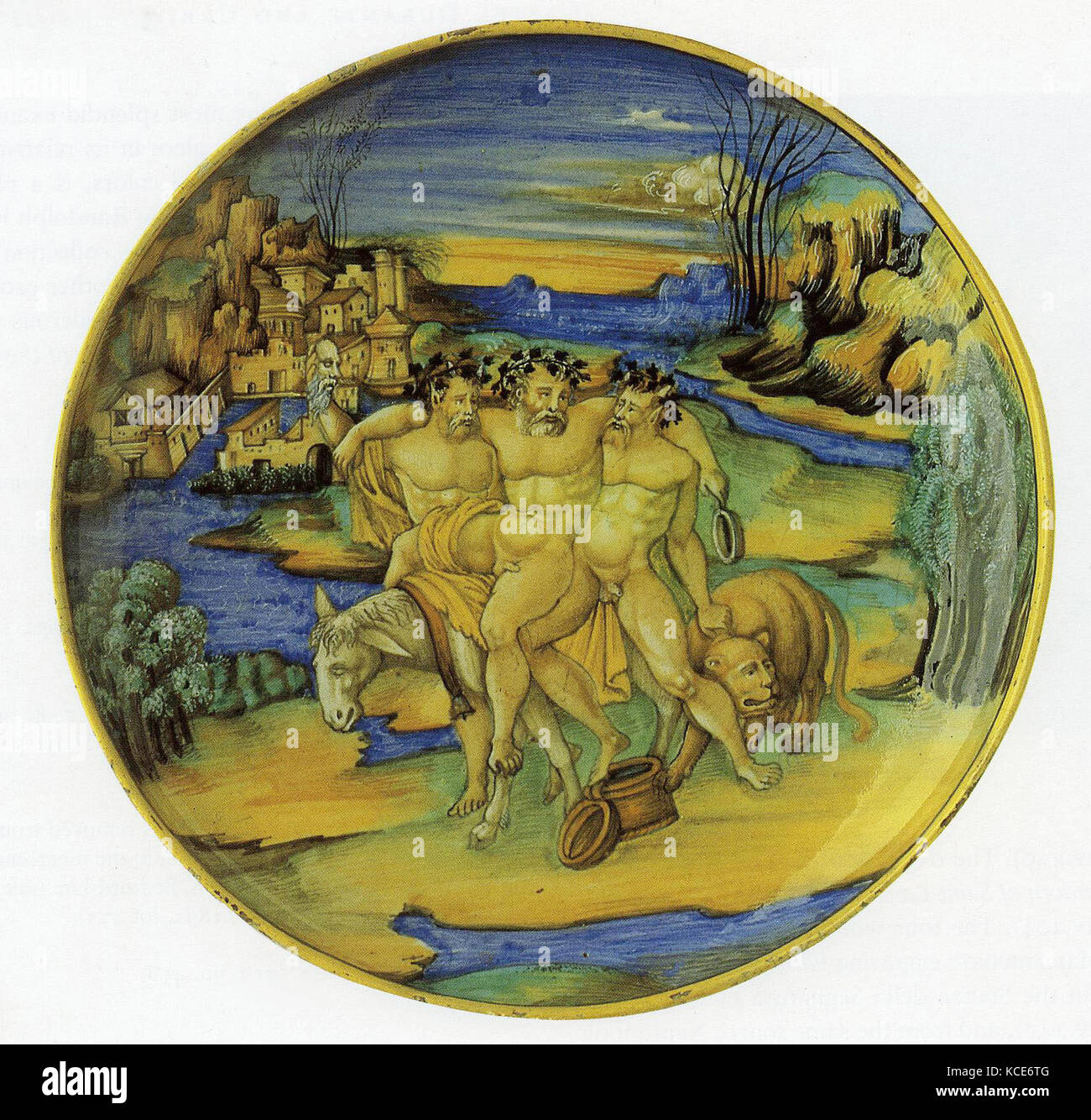 Dish (coppa): The satyr Silenus on an Ass, the "Milan Marsyas" Painter ...
