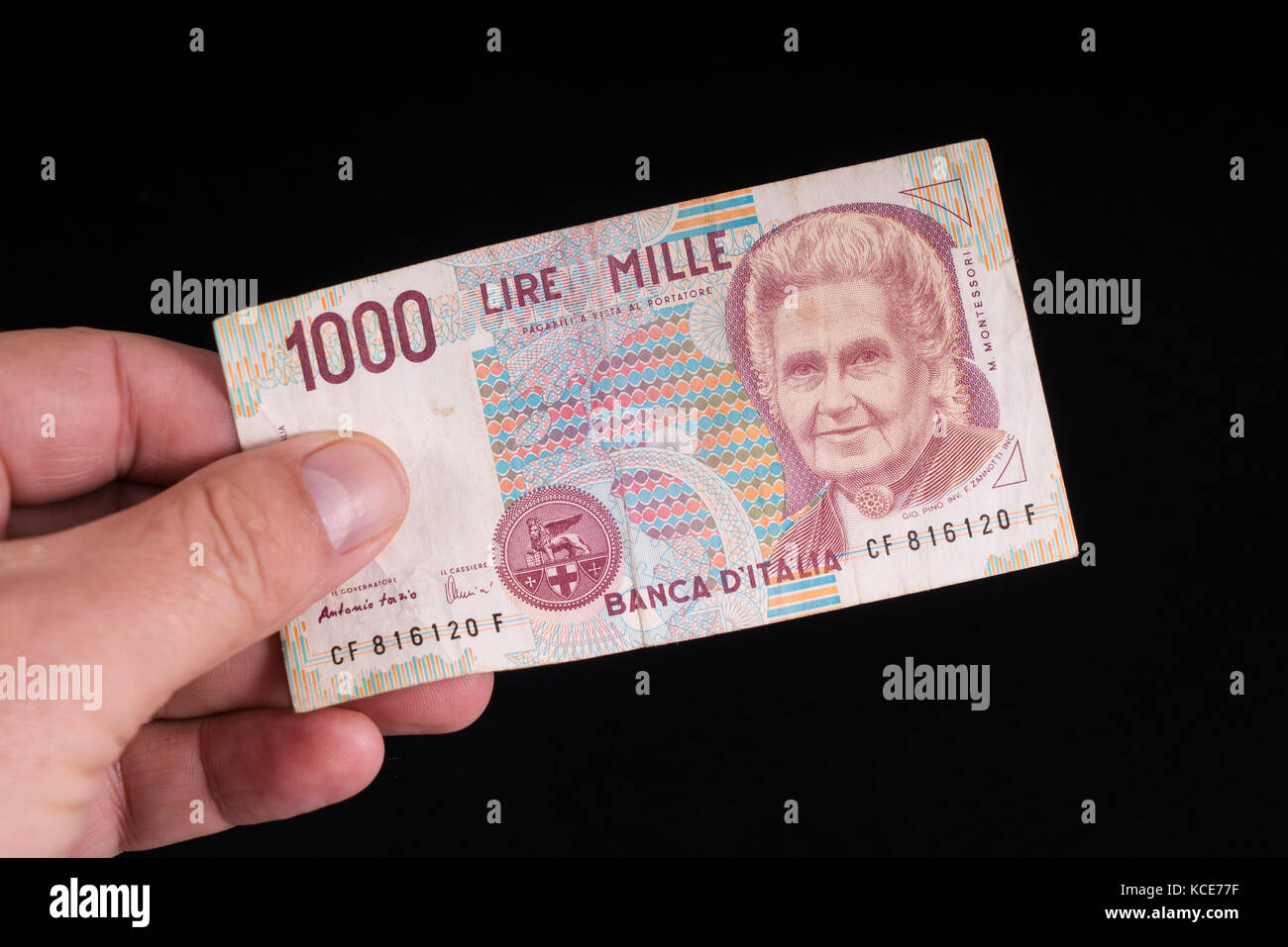 Lira italian note hi-res stock photography and images - Alamy