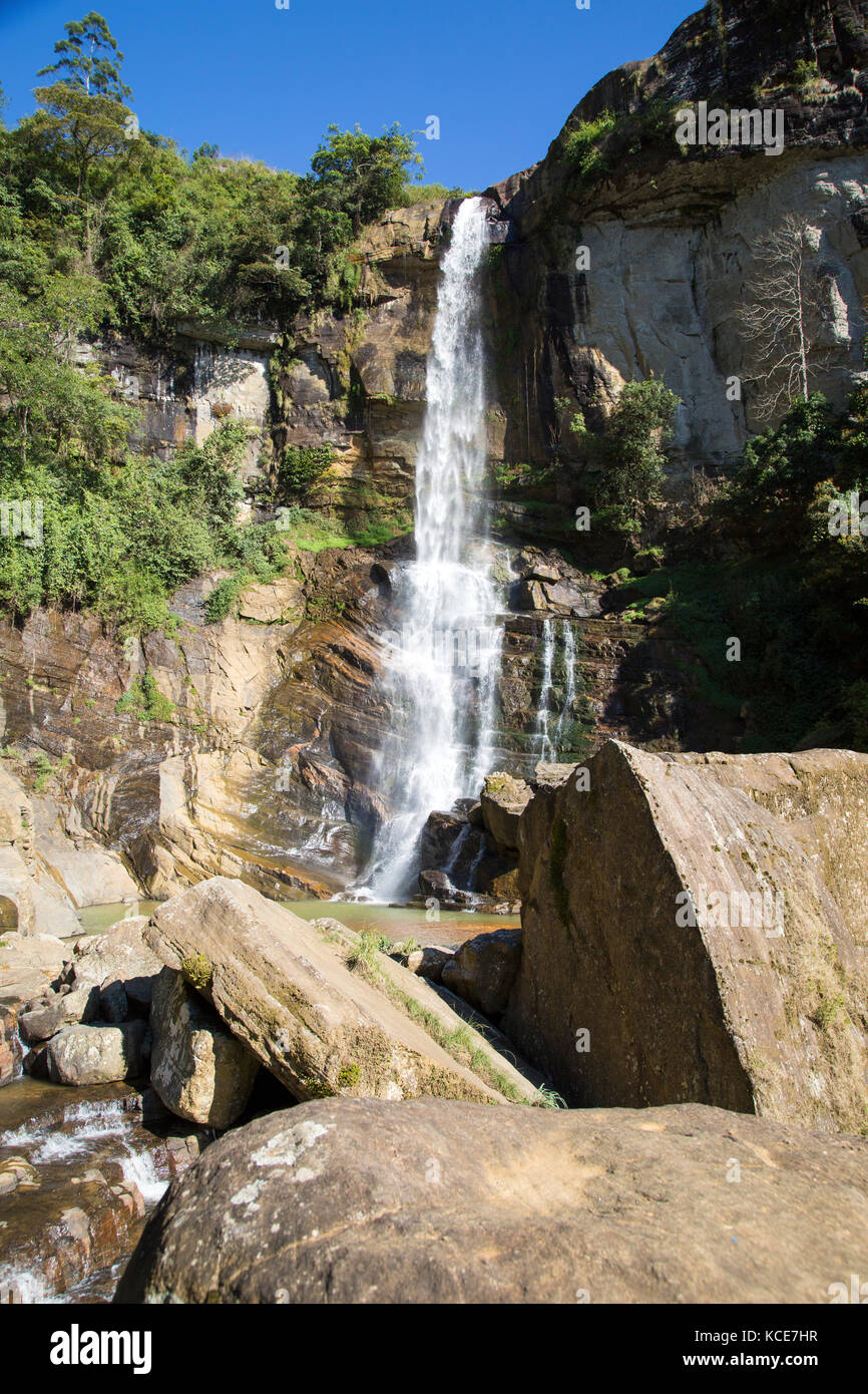 Waterfalls on Ramboda Oya river, Ramboda, Nuwara Eliya, Central ...