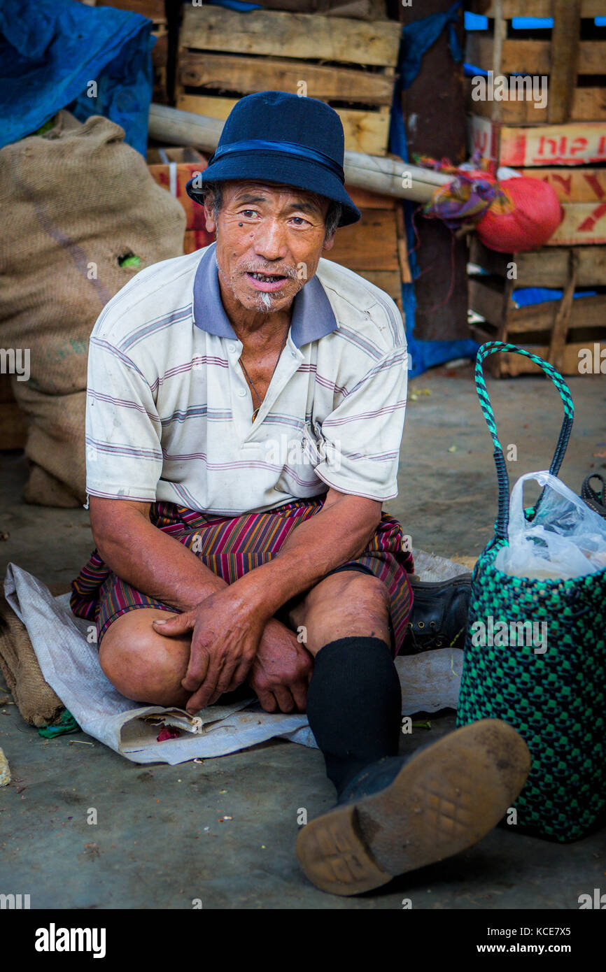 A market vendor in Paro, Bhutan Stock Photo - Alamy